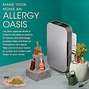 Alen Air Purifier BreatheSmart 45i HEPA with Pure Filter for Large Rooms up to 1600 Sq. Ft. - Perfect for Bedrooms - Captures Allergens, Dust, & Mold