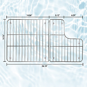 K-6449-ST Sink Protector for Kohler/Whitehaven Sink Racks K-5826 and K-5827 Sinks, (Stainless Steel)