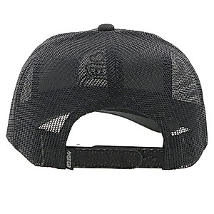 HOOEY Men’s Roughy Adjustable Snapback Hat (Black/Black)