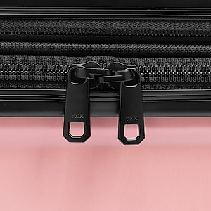 U.S. Traveler Boren Polycarbonate Hardside Rugged Travel Suitcase Luggage with 8 Spinner Wheels, Aluminum Handle, Pink, Checked-Large 30-Inch