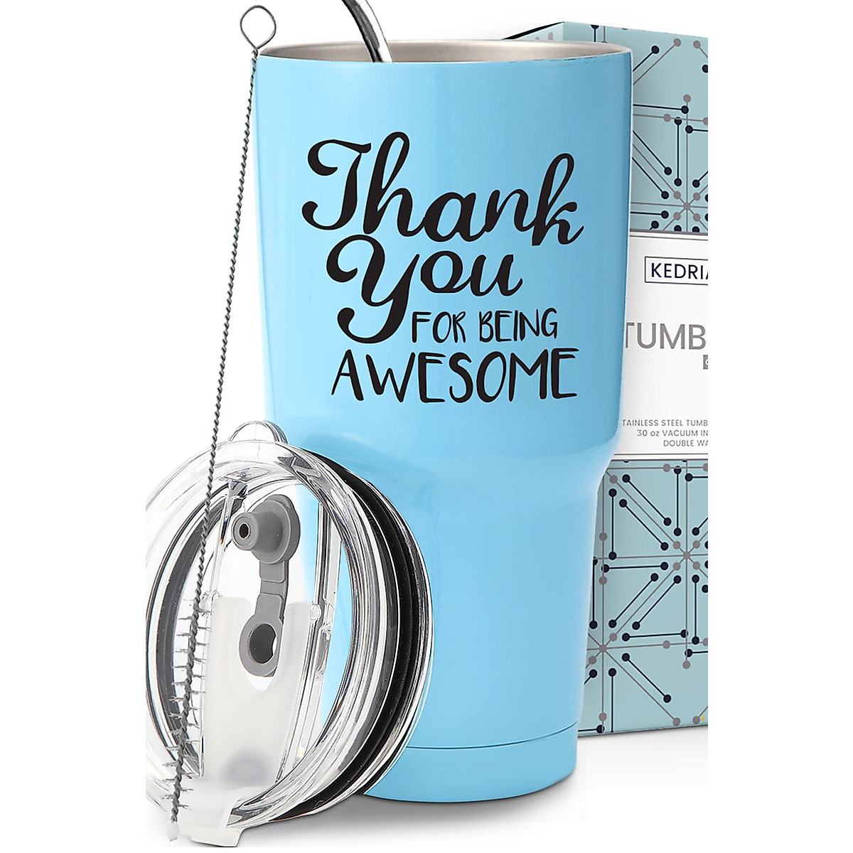KEDRIAN Thank You For Being Awesome Tumbler 30oz, Thank You Gifts For Friends, Thank You Gifts For Women Friends, Nurse Thank You Gifts For Women Coworkers, Associate Appreciation Gifts For Coworkers