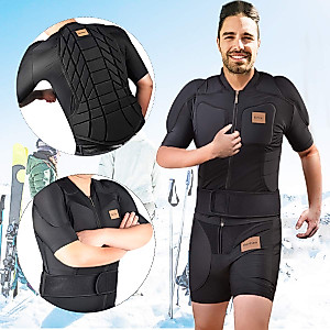 BenKen Men's Women's Professional Anti-Collision Sports Shirts Motorcycle Protective Jacket Full Body Armor Protector Back Protector for Skateboarding Skating Snowboarding Cycling