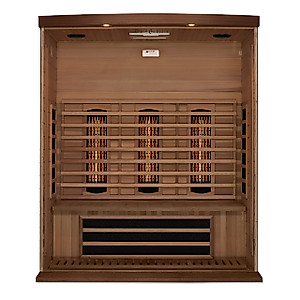 DYNAMIC SAUNAS Maxxus MX-M306-01 3-Person Full Spectrum Near Zero EMF (Under 2MG) FAR Infrared Sauna (Canadian Clear Red Cedar) Curb Side Delivery