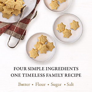 Walker’s Mini Festive Shortbread Cookies - Pack of 6 Holiday Shortbread Cookie Bags (4.4 oz) – Includes Mini Star-Shaped Christmas Cookies