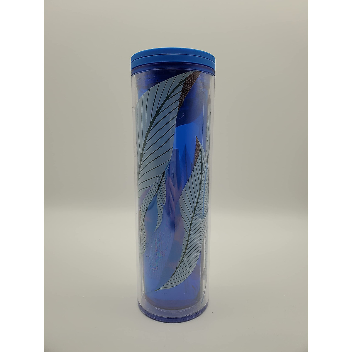 Starbucks Father's Day Blue Feather Double-Walled 16oz Plastic Tumbler 2021