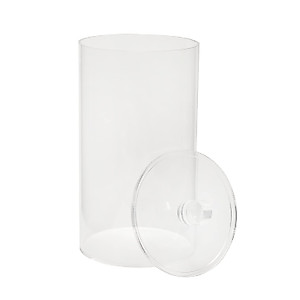 Toilet Paper Storage Container Plastic Bathroom Tissue Holder Free Standing for 2 Regular Rolls Bathroom Organizer Decor Ideas Accessory 5" D x 9.5" H