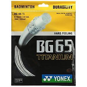 YONEX BG 65Ti Badminton String (White)