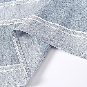 Dainty Home Bathroom Shower Curtains - Blue Shower Curtain with Elegant Design - Luxury Washable Shower Curtains for Bathroom, Hotels