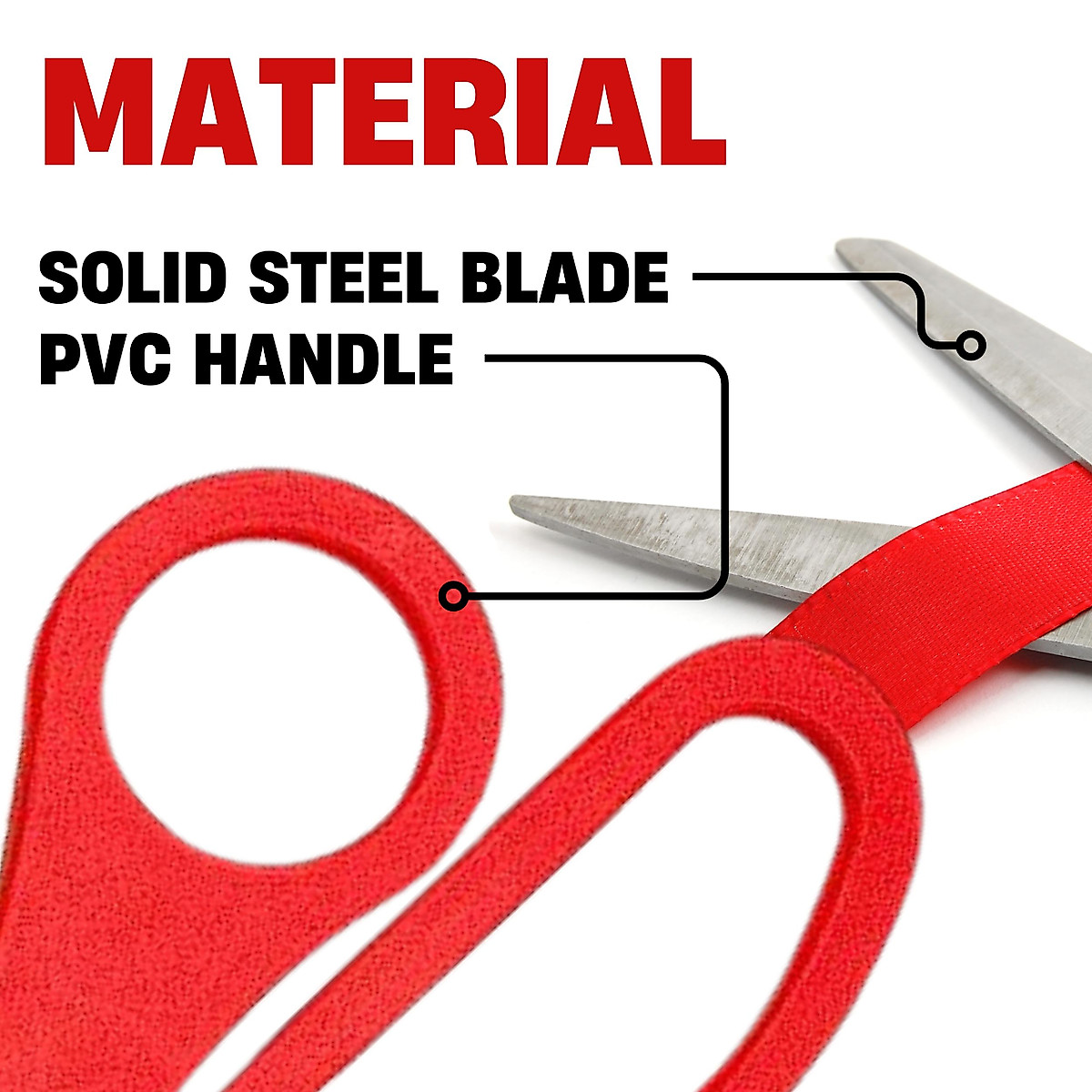 20" Red Scissors for Grand Opening – Red Giant Scissors for Ribbon Cutting Ceremony Heavy Duty Scissors Giants Ribbon Cutting Scissors for Special Events Inaugurations and Ceremonies