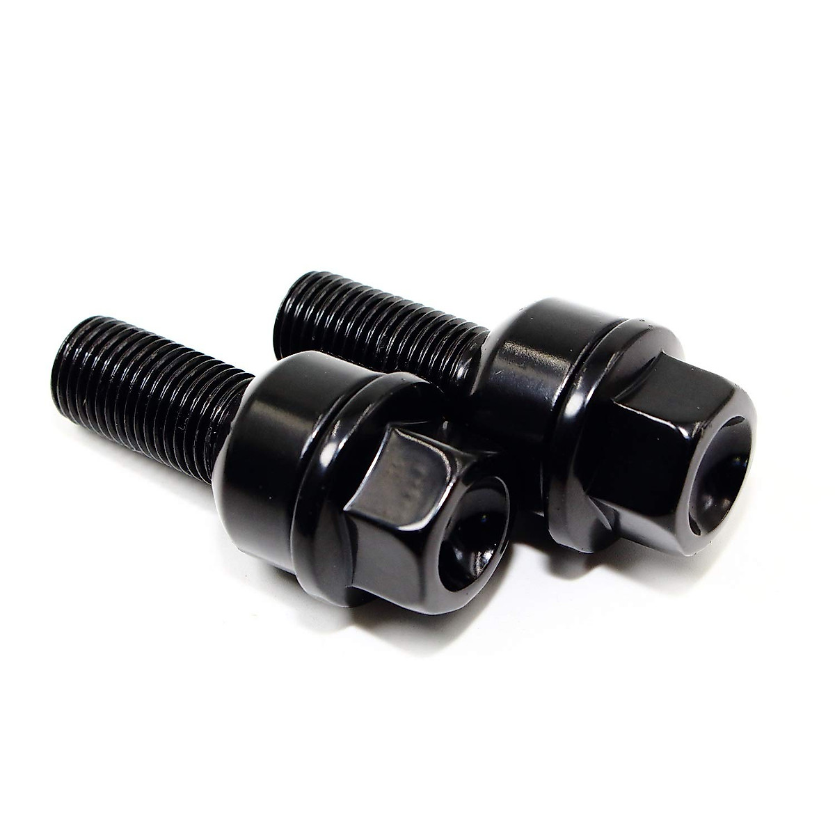 Set of 20 Veritek 14x1.5mm Black 29mm Thread R14 Radius Ball Seat Washer Lug Bolts for Porsche Factory Wheels