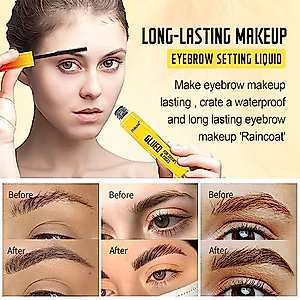 Brow & Edge Styling Gel, 2 in 1 Wand Gel for Styling Brows, No White Residue, Clear Brow Gel Non-Greasy, 16 ml (1 Pack)
