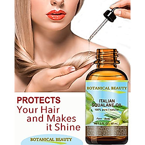 Botanical Beauty SQUALANE Italian Olive. 100% Pure Natural Undiluted Oil. 1 fl.oz- 30ml. 100% Ultra-Pure Moisturizer for Face, Skin, Body, Hair. Reliable 24/7 Skincare Protection