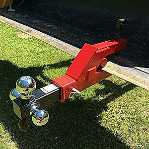 ELITEWILL Clamp On Trailer Hitch Receiver 2" Ball Mount Adapter Compatible with Deere Bobcat Tractor Bucket