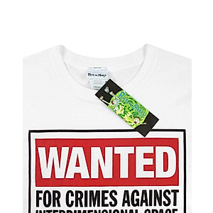 Rick and Morty Mens Pyjama Set | Wanted Poster Short Sleeve Graphic Tee & Long Leg Print PJs | Sci-fi Comedy Merchandise Multicoloured
