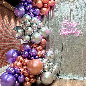 Metallic Sliver Balloon Different Sizes 110 Pcs 18 12 10 5 Inch Chrome Balloon Garland Arch Kit Confetti Balloons Latex Party Balloons for Graduation Baby Shower Birthday Wedding Party Decorations