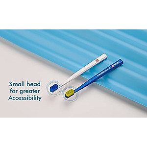 Curaprox CS 5460 Super-Soft Toothbrush for Adults with Ultra-Fine Filaments and Compact, Slightly Angled Toothbrush Head for Improved Tooth and Gum Health