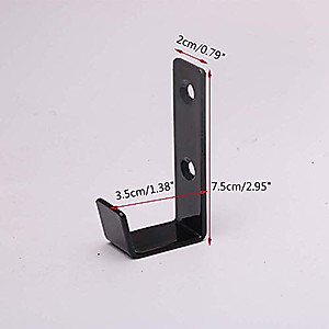 RUN Pack of 8 Black Iron Storage Hooks Coat Clothes Hangers Bunk Bed Ladder Hooks Brackets