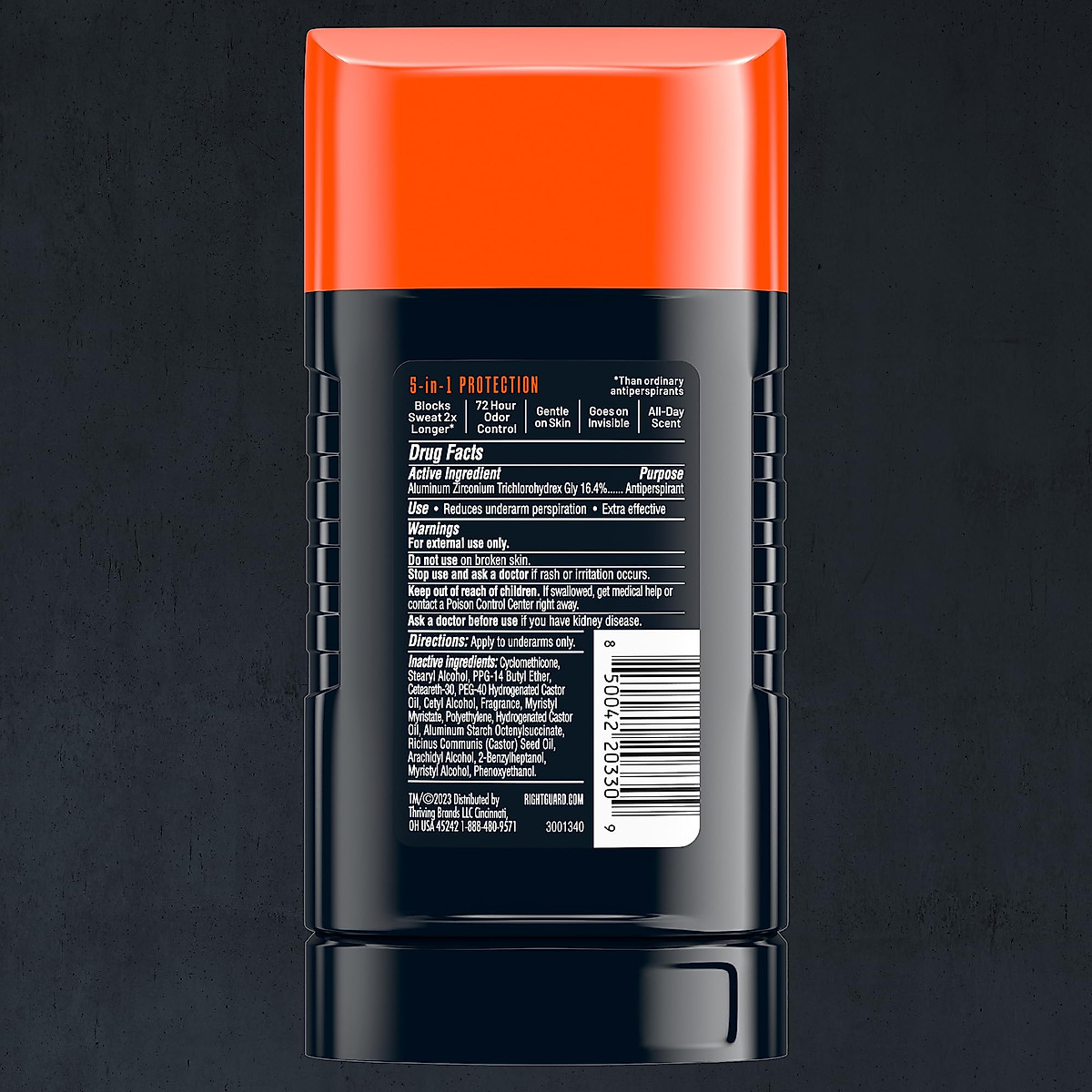 Right Guard Xtreme Defense Antiperspirant Deodorant Invisible Solid Stick, Fresh Blast, 2.6 Ounce , 4 Count (Pack of 1)