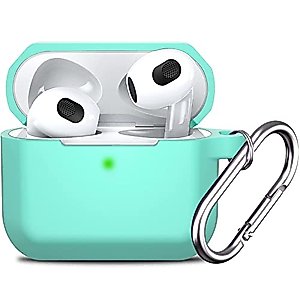 Bluetooth Wireless Noise Cancelling Earbuds | in-Ear Waterproof Headphones | with Portable Silicone Charging case Hi-Fi Stereo Microphone Wireless Earbuds for iPhone/Air pods Pro (Turquoise)