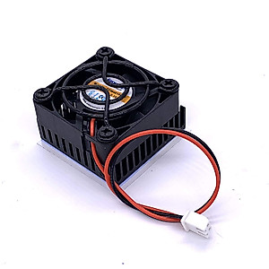 Easycargo 40mm Heatsink Fan 12V Kit, Cooler Heat Sink 40x40mm + 12V Ball Bearing Fan + Thermal Tape + Grill Screw Mounting Kit (1)