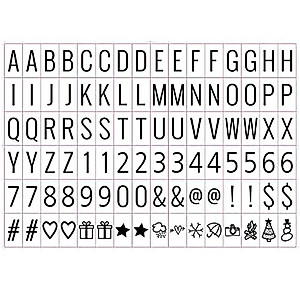 Cinema Light Box Cards,A5 Lightbox Letters & Symbols,Black Letters for Festival,Wedding, Party A4 Vintage Style Light up Message Board (Black)