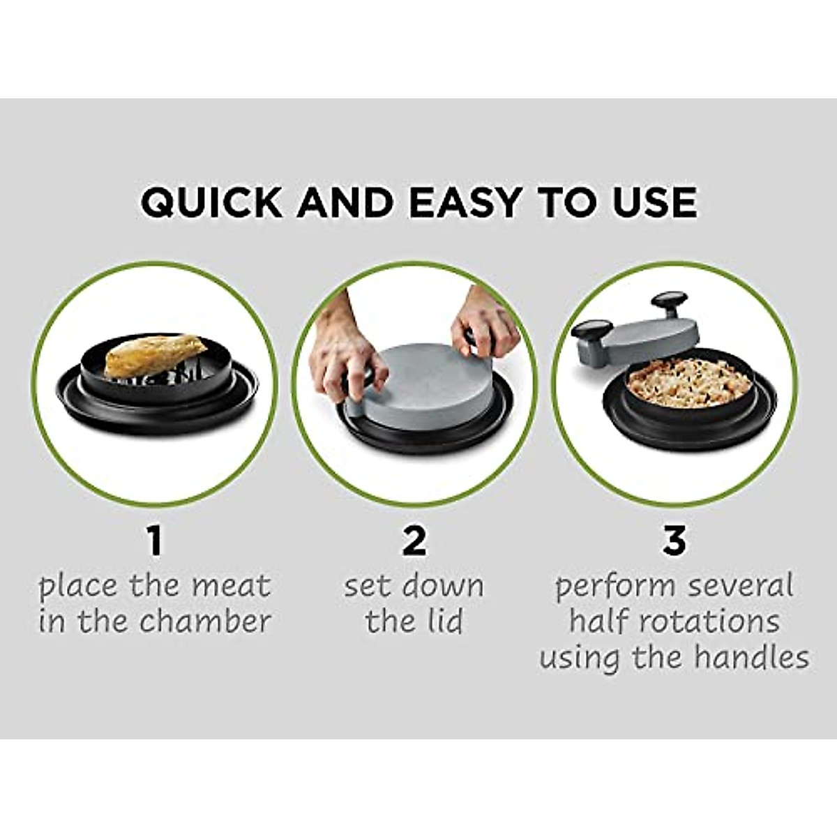 SFKL Chicken Shredder, ShredMachine Better Than Bear Claws Meat Shredder for Pulled Pork, Beef and Chicken, Dishwasher Safe, 20CM (1 PCS) (Black)