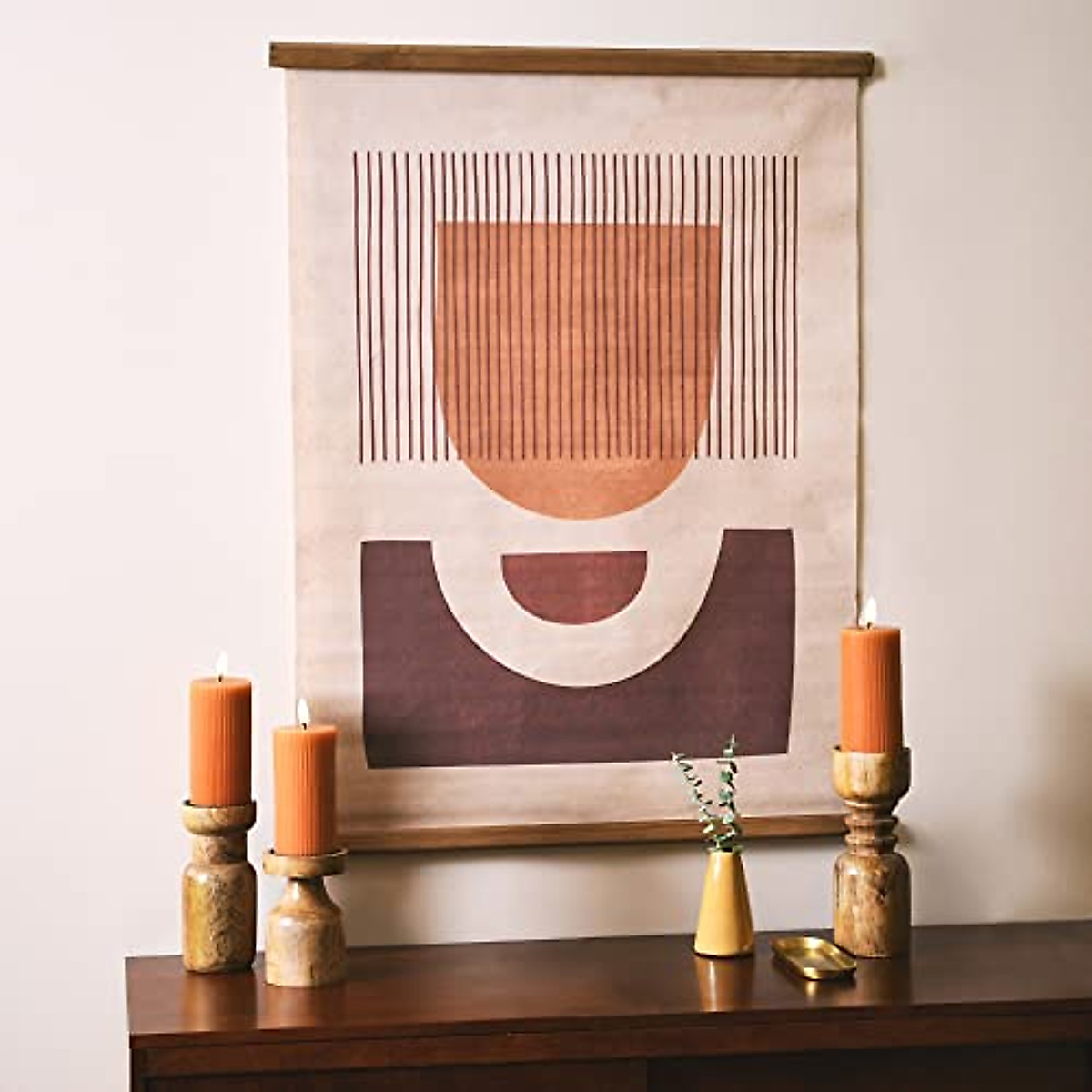 Main + Mesa Modern Boho Wood Scroll Wall Décor