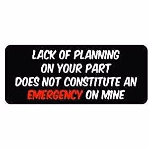 3 pcs Lack of Planning Funny Hard Hat/Helmet Vinyl Decal Sticker