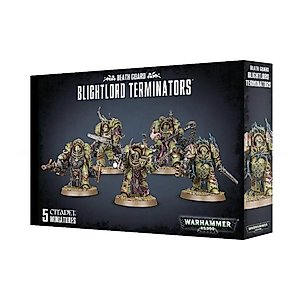 Games Workshop 99120102074" Death Guard Blightlord Terminators Miniature, Black,12 years to 99 years