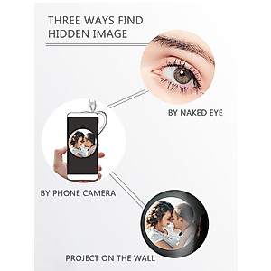 Dorunmo Personalized Photo Projection Pendant Necklace 925 Sterling Silver Heart Pendant Necklace jewelry Romantic Gifts for Gfriend Women Birthday Anniversary