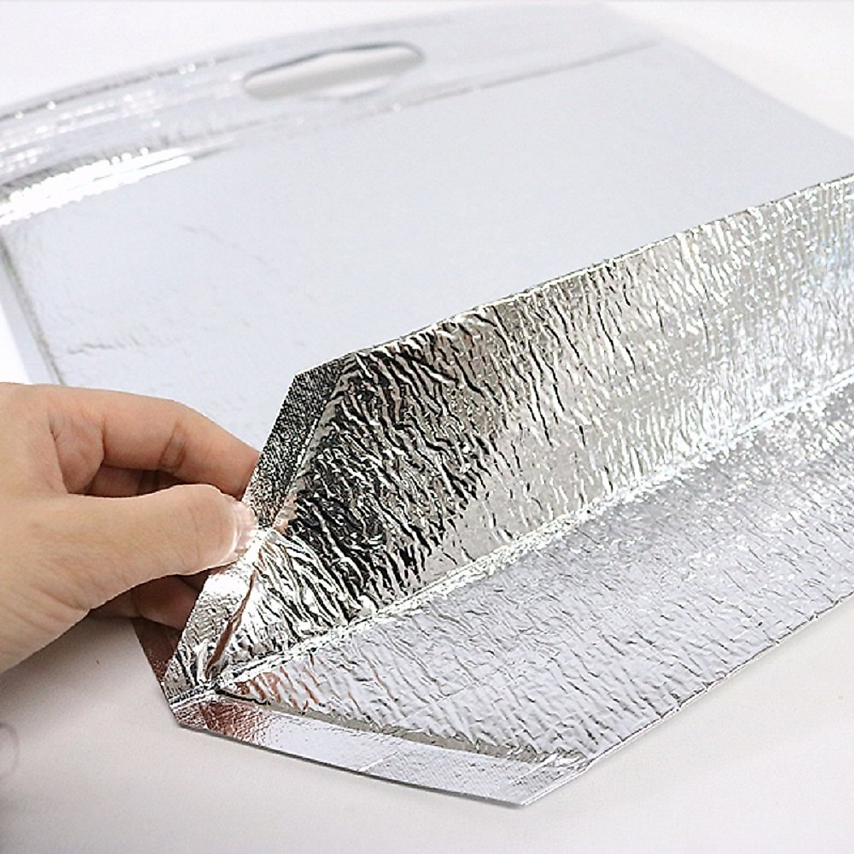 Ohara Insulated Easy Zip Lock Resealable Aluminum Sandwich Bag - Reusable Thermal Lunch Snack Bento Picnic Hot & Cold Pouch (10, Small)