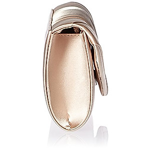 Jessica McClintock womens Angel Satin Tuxedo Flap Clutch Evening Handbag, Champagne, One Size US