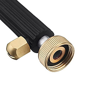 Hydro Jet High Pressure Power Washer Gun with 2 Different Nozzles - 10 Bar Max Pressure Heavy Duty Metal Watering Wand Sprayer with Standard Coupler for Window Car Cleaning Outdoor Washing