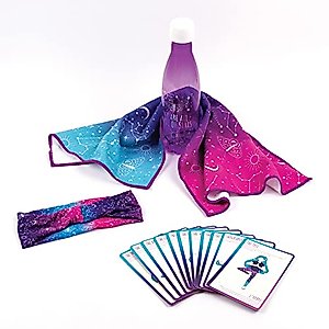 3C4G Celestial Yoga Accessory Set - Yoga Set Includes Kids Water Bottle, Yoga Towel, Yoga Headband & Kids Yoga Cards - Yoga Accessories for Girls Ages 6-8-10-12-14-16 by Make It Real