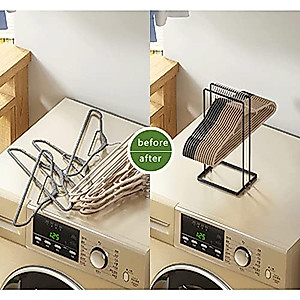 Hanger Organizer Rack Hanger Stacker Holds up 110 Wire Clothes Hangers for Laundry Room Closet Space Saving,Hanger Rack Storage is Especially Suitable for Adults and Baby Standard Velvet Hangers