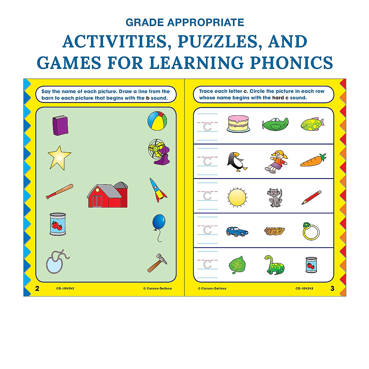 Phonics Workbook for Kindergarten, Sight Words, Tracing Letters, Consonant and Vowel Sounds, Writing Practice With Incentive Chart and Reward ... Curriculum (Home Workbooks) (Volume 12)