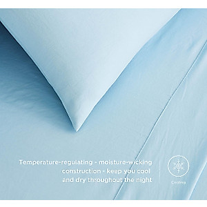 Chezmoi Collection Stone Washed Full Size Sheet Set - 4-Piece Extra Soft Breathable Wrinkle & Fade Resistant 14-Inches Deep Pocket Sheets & Pillowcases Set - Full, Chambray Blue