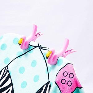 4 Pieces Towel Clips for Chairs Cruise Beach Towel Clips Beach Chair Clips Dolphin Flamingo Whale Watermelon (4 Pieces)