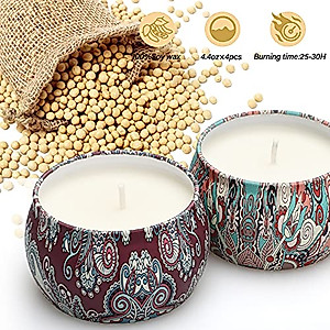 4 Pack Scented Candles Gifts for Women,120H Burning Aromatherapy Stress Relief Candles Birthday Gifts for Women,Ideal Candles Gifts Set Mother's Days Gifts for Her
