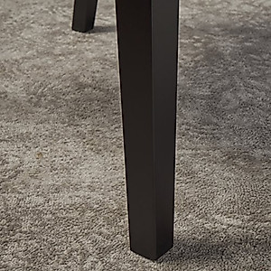 Christopher Knight Home Leorah Tall Back Tufted Velvet Dining Chairs, 2-Pcs Set, Navy Blue / Dark Brown