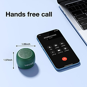 LEICEX Mini Bluetooth Speaker Wireless,Small Speaker Support TWS Stereo Sound.Portable Speaker for Travel,Gift,Mobile Phone.(Green)