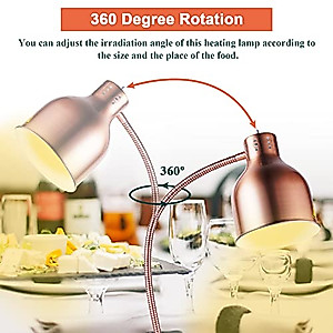 YMJOINMX Food Heat Lamp Infrared Food Warmer Lamp Restaurant Retractable Heat Lamp for Restaurants Heating Lamp for Food Warming Buffet Food Warmer