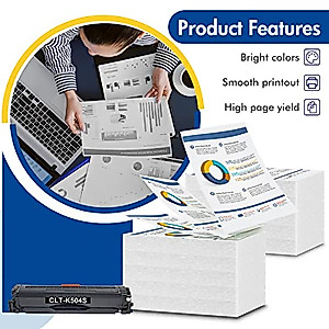 CLT-K504S Toner Cartridge Compatible Replacement for Samsung CLT-K504S for Samsung Xpress C1860FW C1810W SL-C1860FW SL-C1810W CLX-4195FW CLP-415NW Printer (Black, 1-Pack)