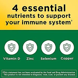 Nature Made Super Vitamin D Immune Complex, Vitamin D3, Selenium, Copper and Zinc Supplements for Immune Support, 70 Tablets, 70 Day Supply