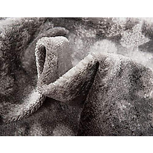 Unique Loom Sofia Collection Area Rug - Larvotto (6' 1" Square, Dark Gray/ Ivory)