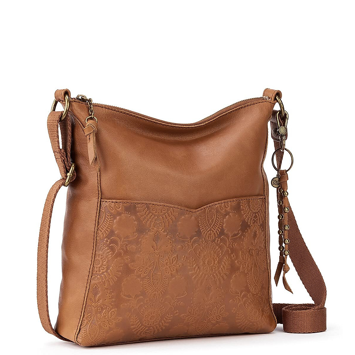 The Sak Lucia Crossbody Tobacco Floral Embossed One Size