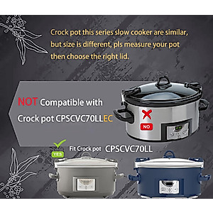 7 QT Slow Cooker Oval Glass Lid