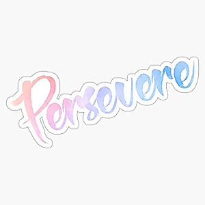 Magnet Persevere Watercolor Magnet Reusable Sticker 5"
