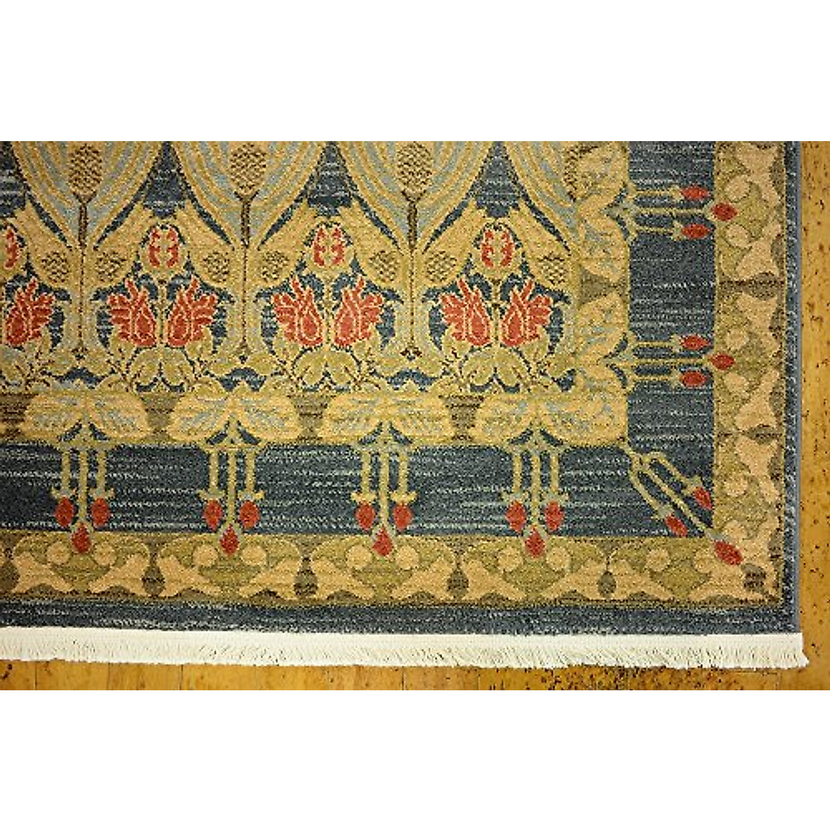 Unique Loom Edinburgh Collection Area Rug - Canmore (5' 1" x 8' Rectangle, Navy Blue/ Tan)