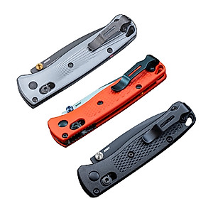 3 Packs Custom Thumb Studs for Benchmade Bugout 535 Series Knives and 535S, 535GRY-1,535SGRY-1 and More, Replacement Anodized Aluminum Thumb Stud Set, Bright Silver